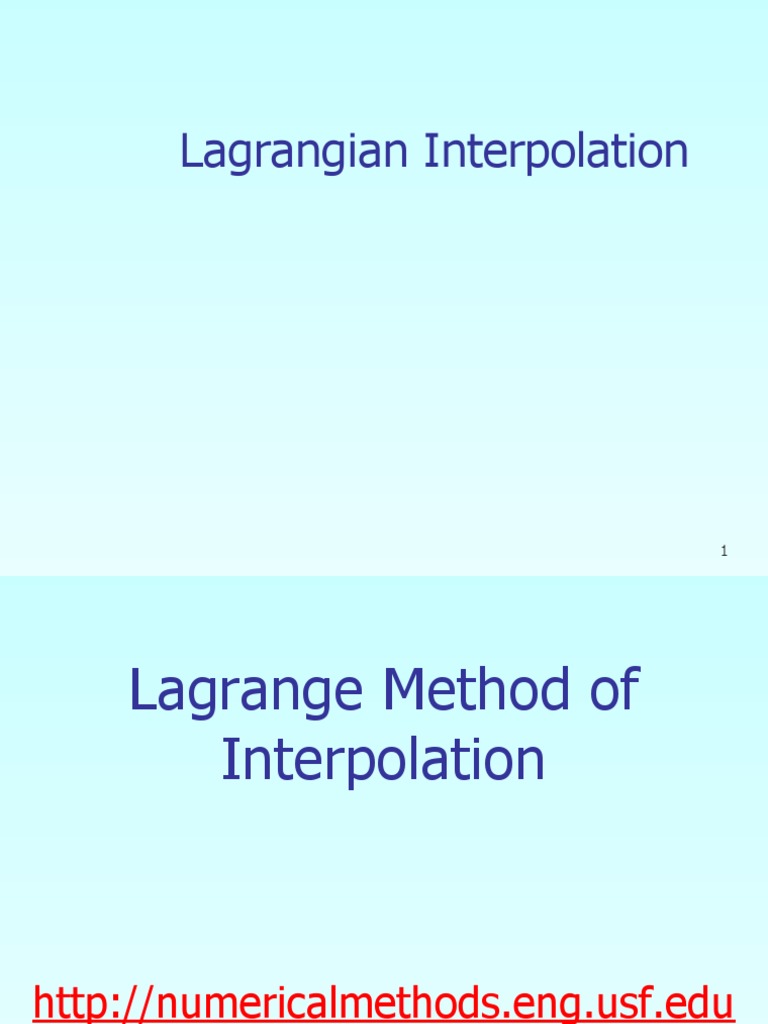 Lagrangian Interpolation | PDF | Interpolation | Theoretical Computer Science