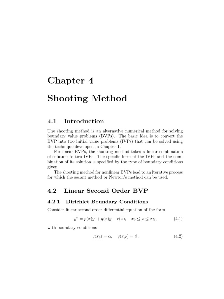 Shooting Method for Boundary Value Problems | PDF | Boundary Value ...