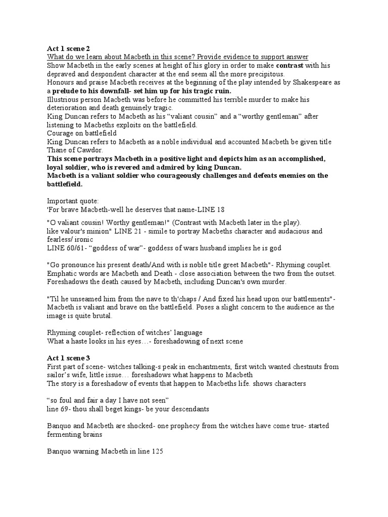 MACBETH Own Annotations | PDF | Macbeth | Shakespearean Tragedies