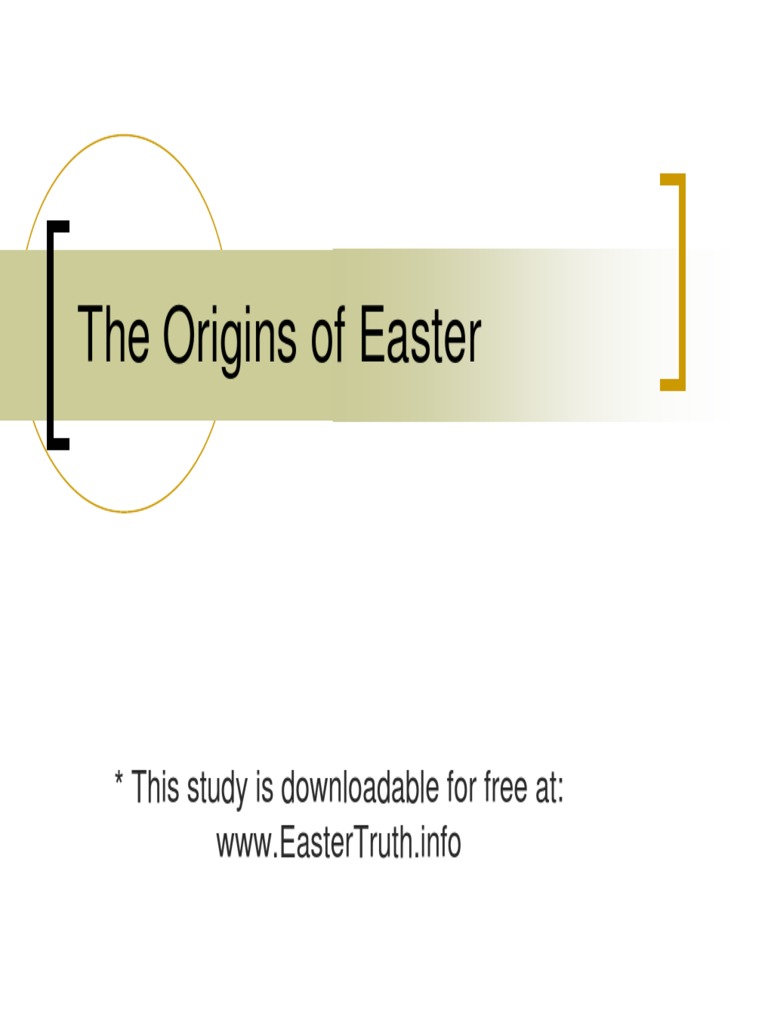The Origins of Easter PDF | PDF | Easter | Passover