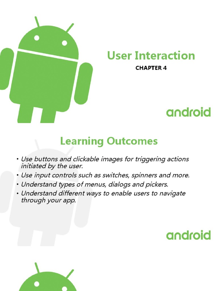 Chapter 4 - User Interaction | PDF | Menu (Computing) | Button (Computing)