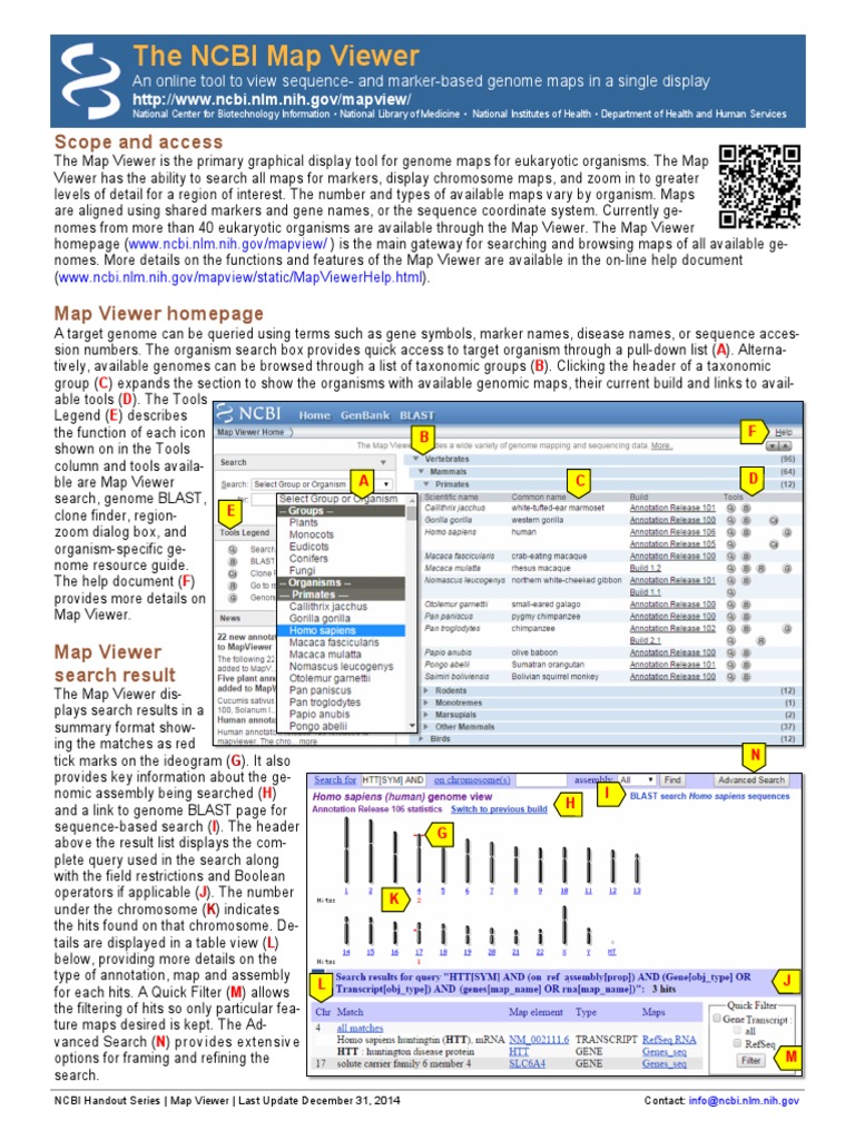 The NCBI Map Viewer: Scope and Access | PDF | National Center For ...