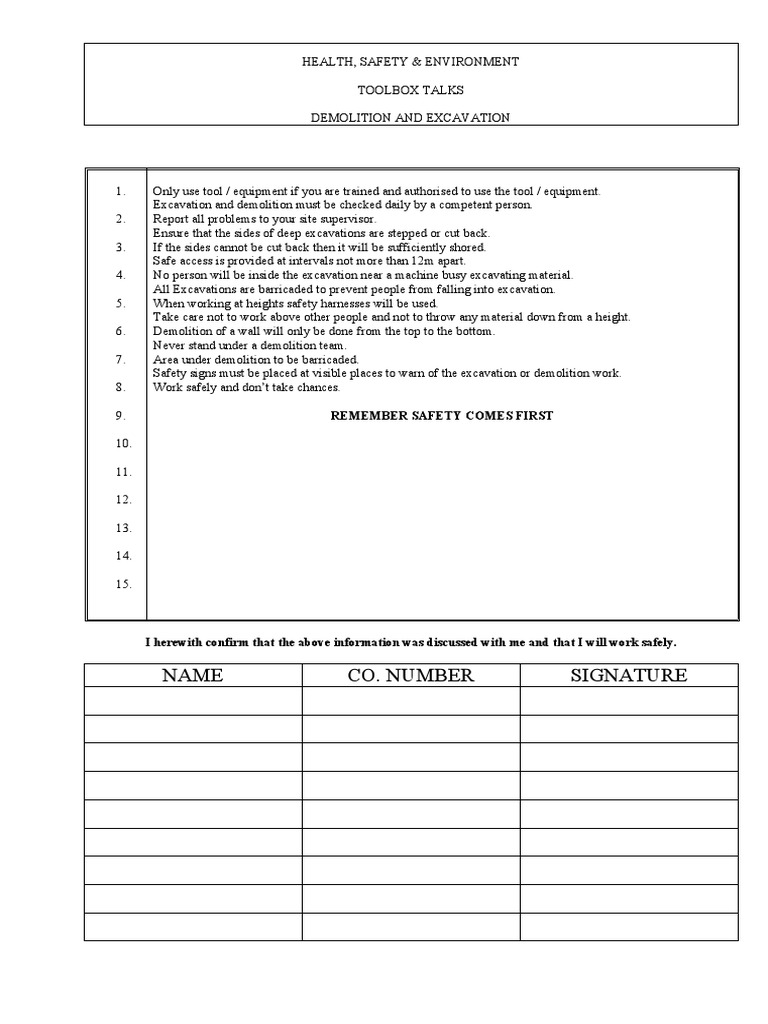 16.13 TBT - Demolition and Excavation | PDF