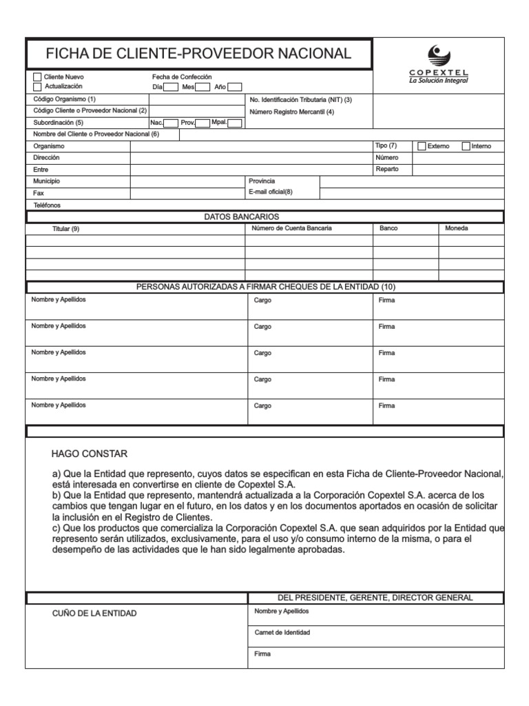 Ficha de Cliente | PDF | Bancos | Economias