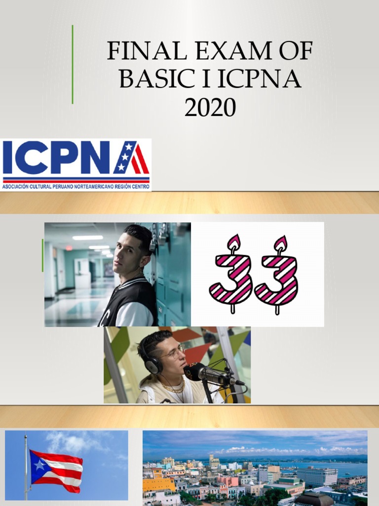 Final Exam of Basic I Icpna | PDF