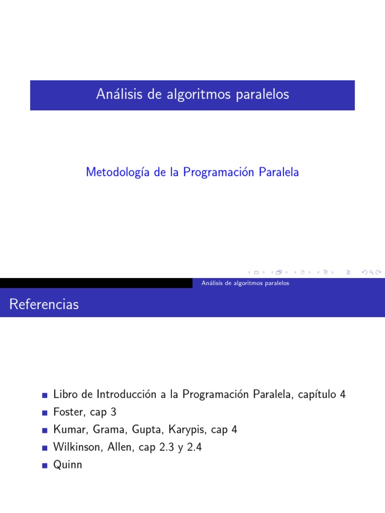 Analisis de Algoritmos Paralelos | PDF | Algoritmos | Unidad Central de ...