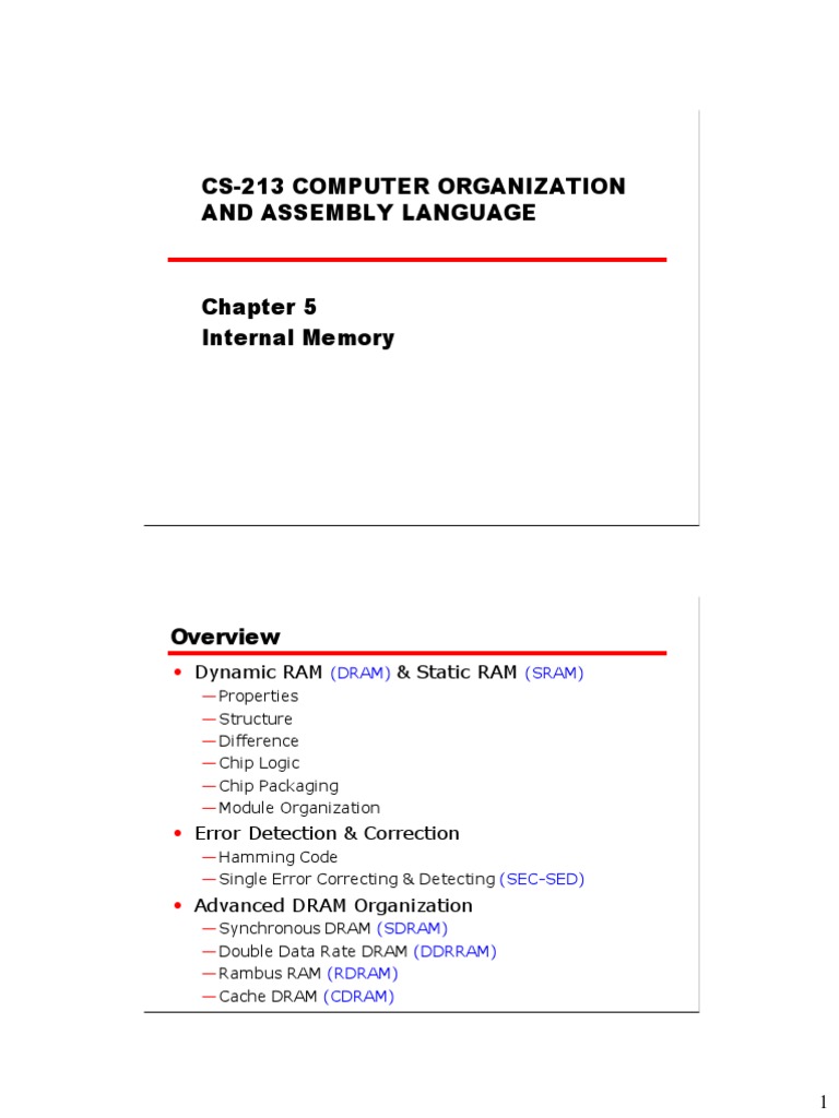 04-Chap5-Internal Memory RAM | PDF | Random Access Memory | Computer Memory