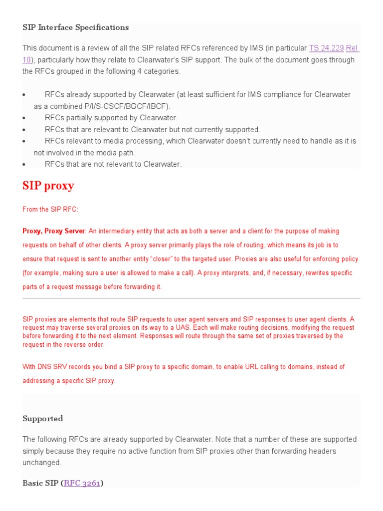 SIP Interface Specifications | PDF | Ip Multimedia Subsystem | Session Initiation Protocol