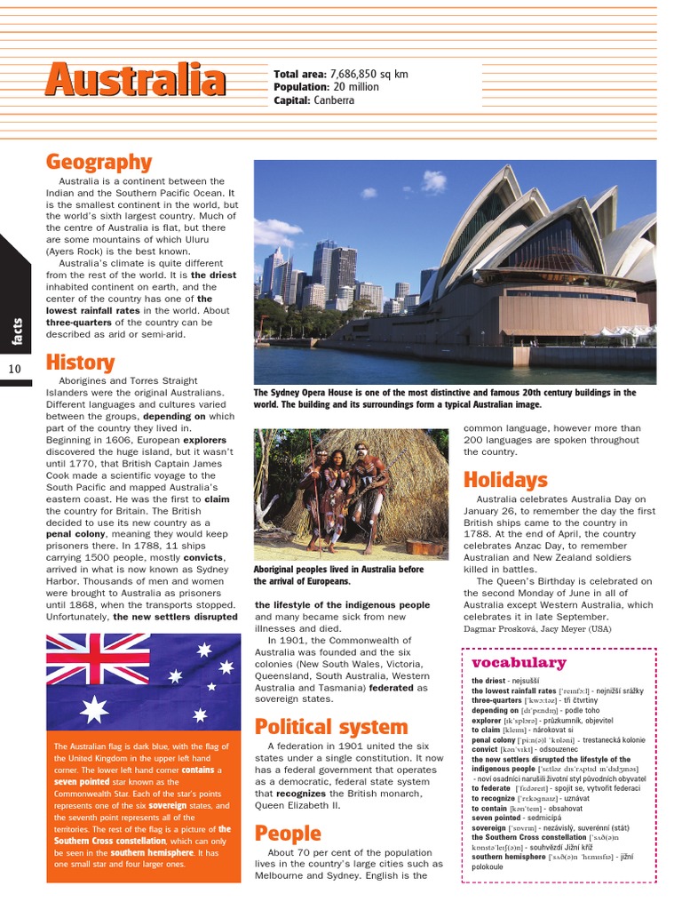 Key Facts About Australia | PDF | Australia