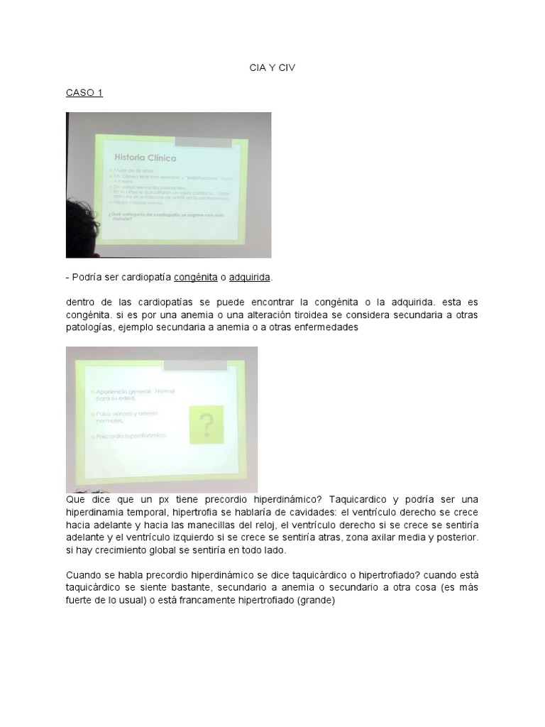 Cia y Civ | PDF | Defecto cardiaco congenito | Sistema circulatorio