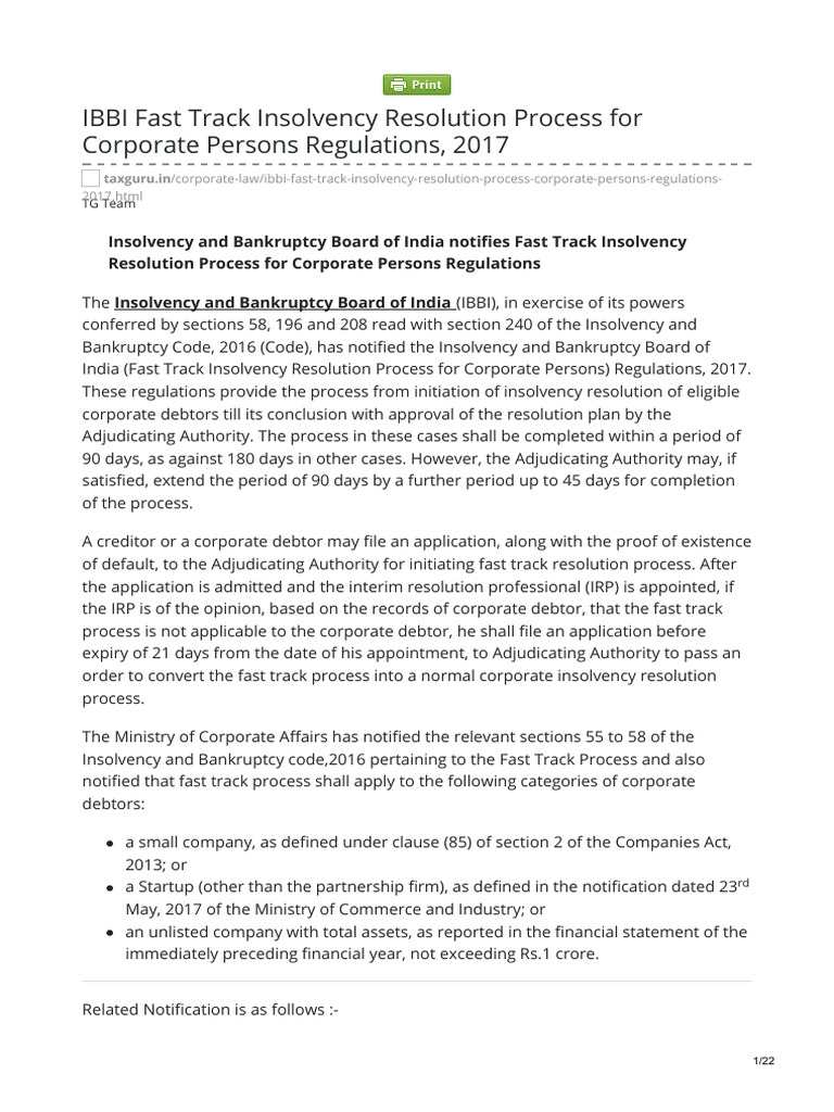 Day 12 - Taxguru in-IBBI Fast Track Insolvency Resolution Process For ... Day 12 - Taxguru in-IBBI Fast Track Insolvency Resolution Process For ...