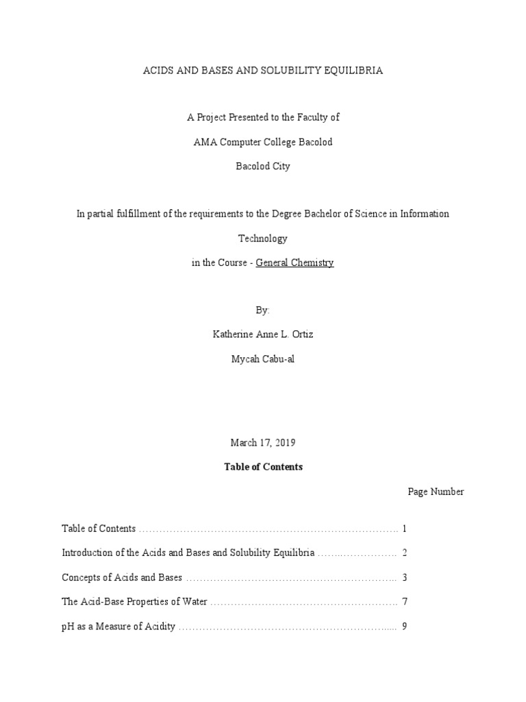 Acids and Bases and Solubility Equilibria | PDF | Acid | Buffer Solution