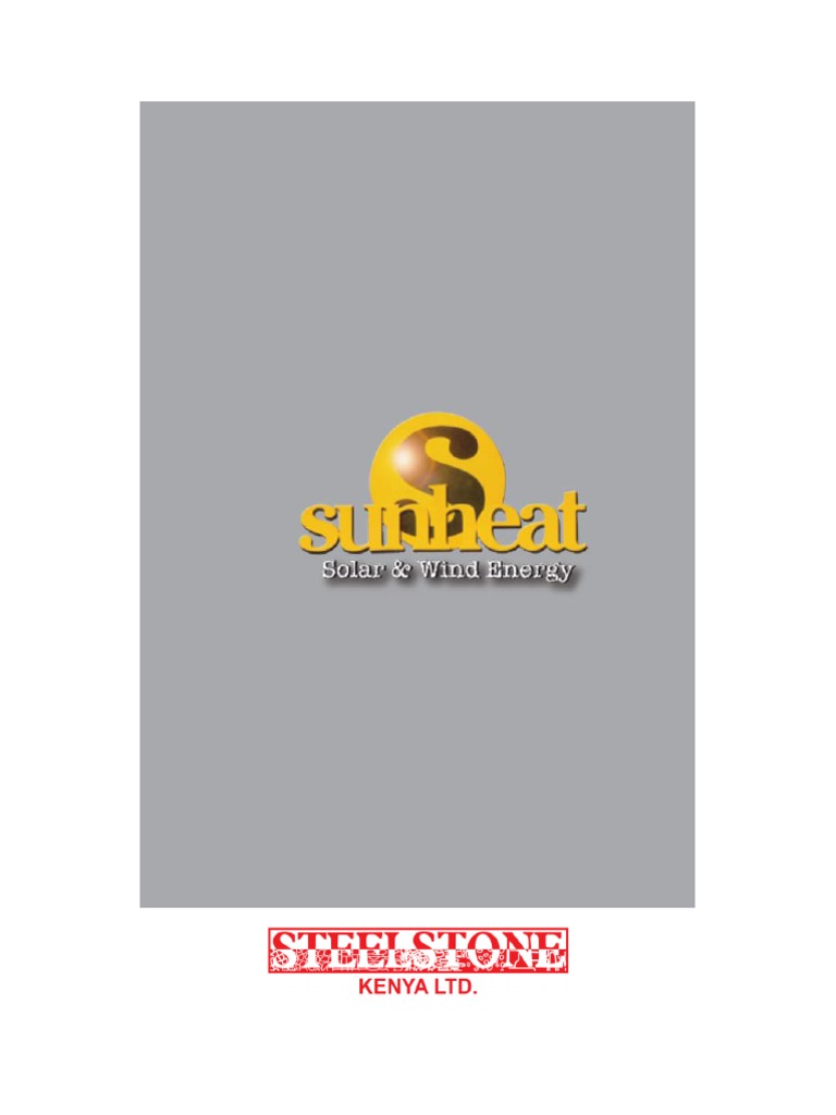 Sunheat Solar Water Heater Systems | PDF | Water Heating | Materials