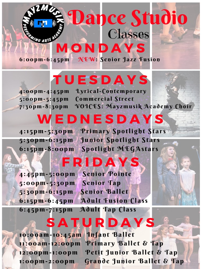 Dance Studio Timetable 2019-20 | PDF