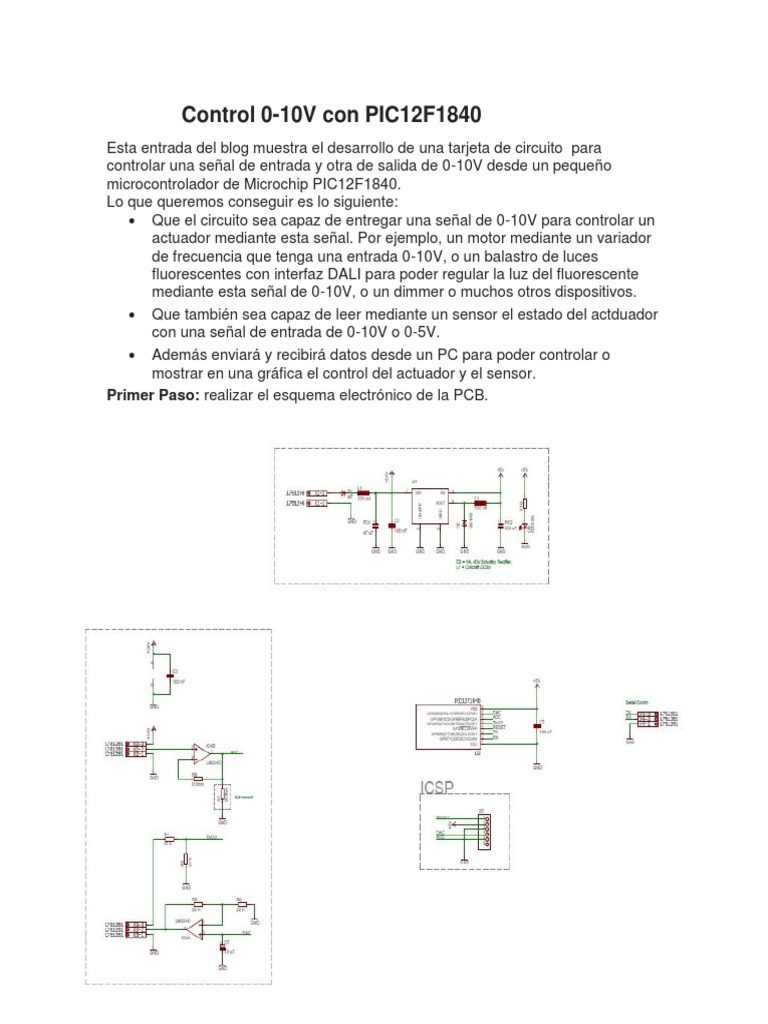 Control 0-10V con PIC12F1840 | PDF | Microcontrolador | Electrónica