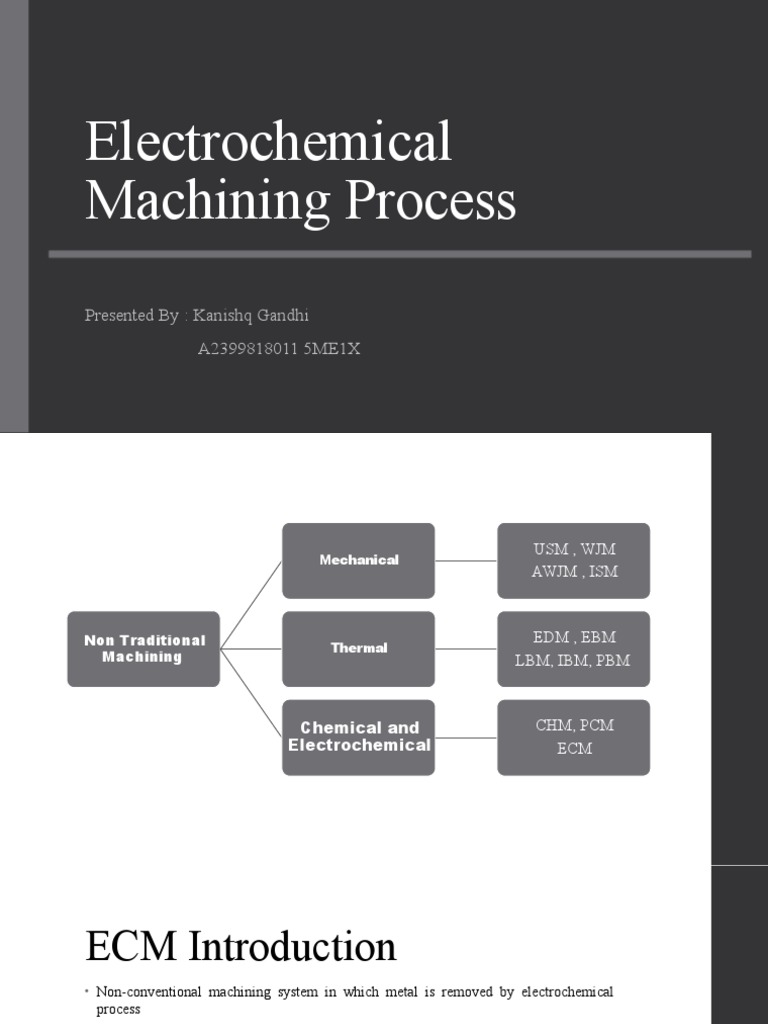 ECM Process Overview | PDF | Electrochemistry | Electric Current