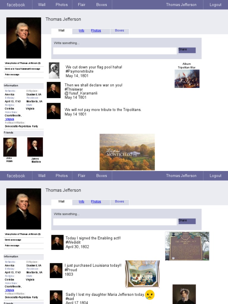 Sample Student Work 2 | PDF | Thomas Jefferson | Monticello