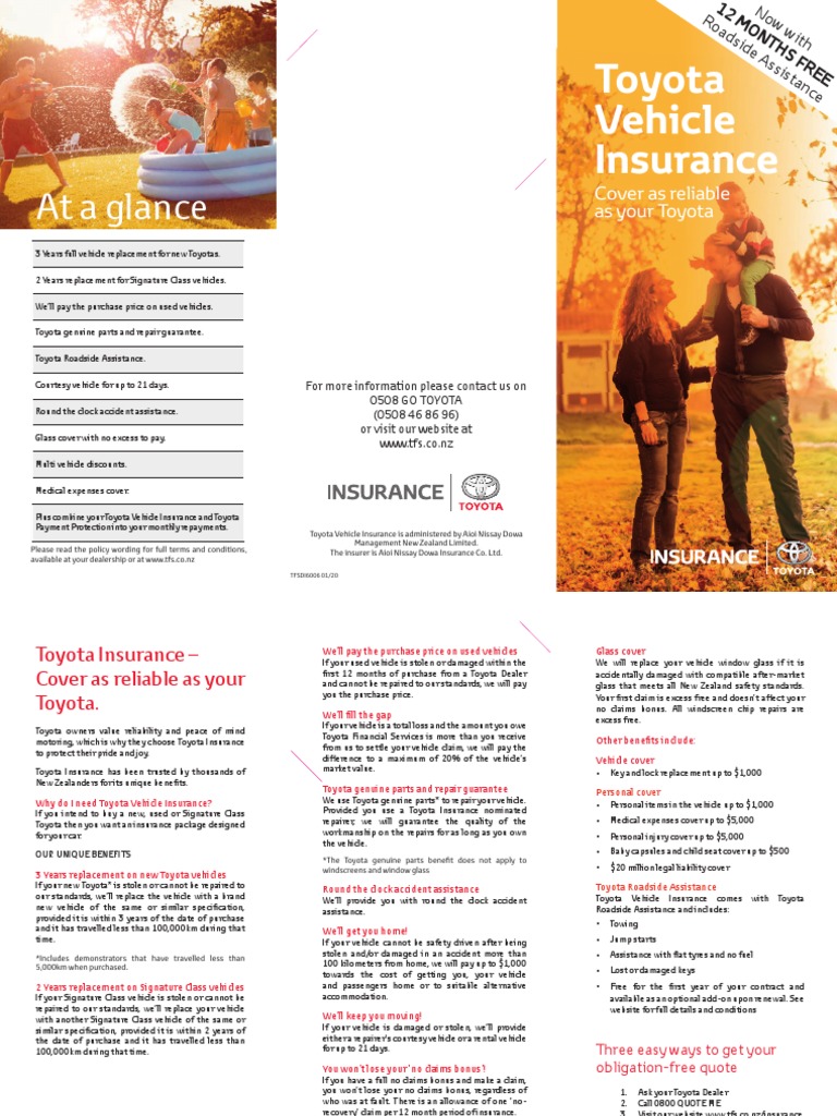 At A Glance: Toyota Vehicle Insurance | PDF | Vehicle Insurance | Vehicles