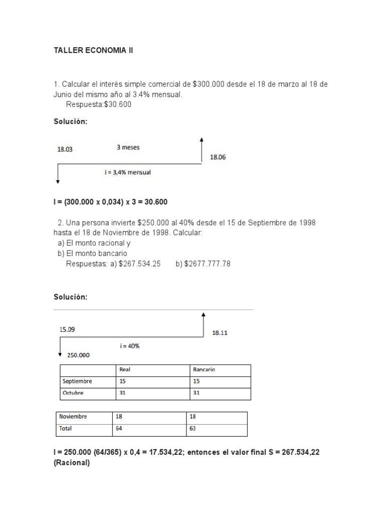 Ejercicios Resueltos Ing Económica | PDF | Bancos | Interés
