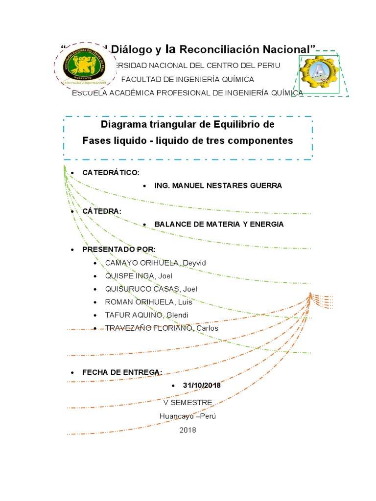 Diagrama triangular de equilibrio de fases líquido-líquido | PDF ...