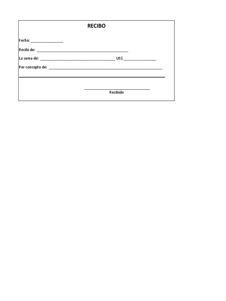 Modelo de Recibo | PDF