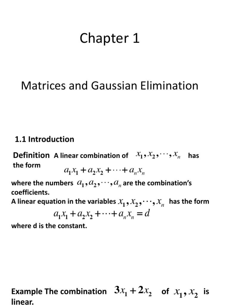 Solving Systems of Linear Equations Through Gaussian Elimination | PDF | Equations | Algebra