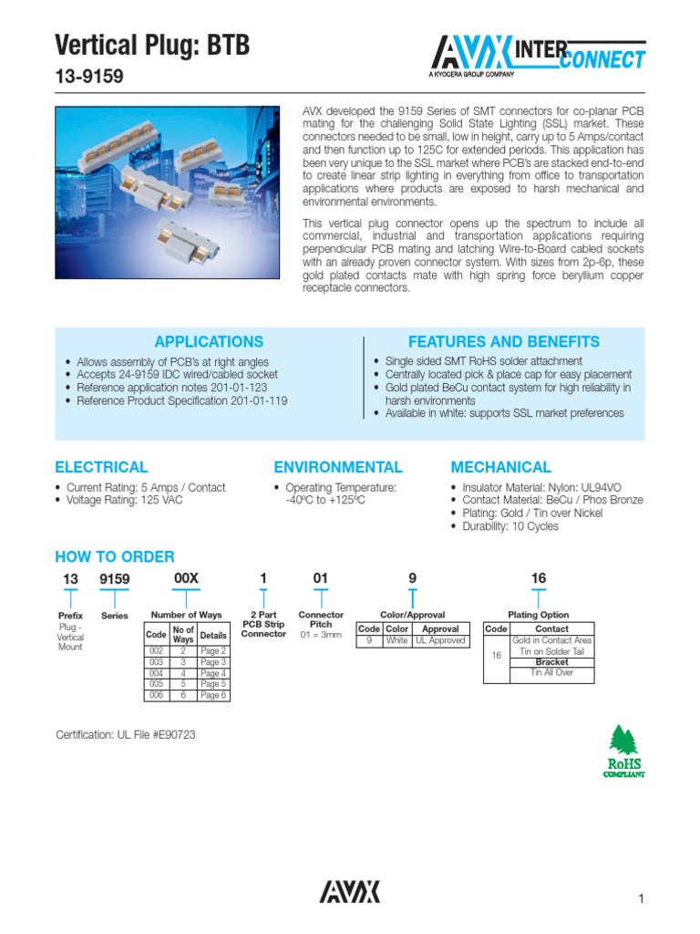 Vertical Plug: BTB: Connect Connect | PDF | Electrical Connector ...