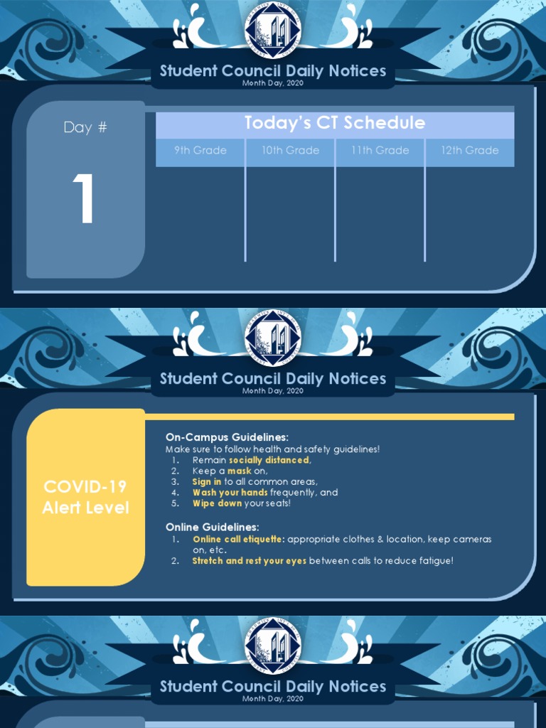 Student Council Daily Notices | PDF