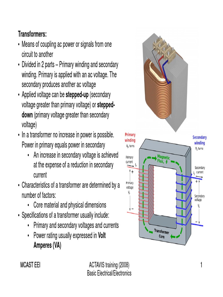 Understanding Transformer Principles | PDF | Transformer | Electric Motor