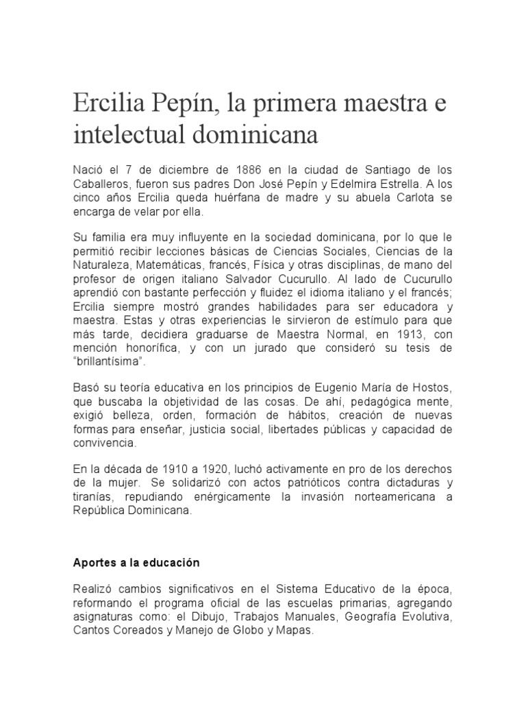 Ercilia Pepín | PDF | Aprendizaje | Enseñando y aprendiendo