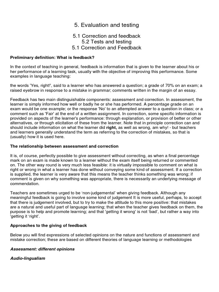 Method Teaching Eng Lang Evaluation N Tests | PDF | Educational ...