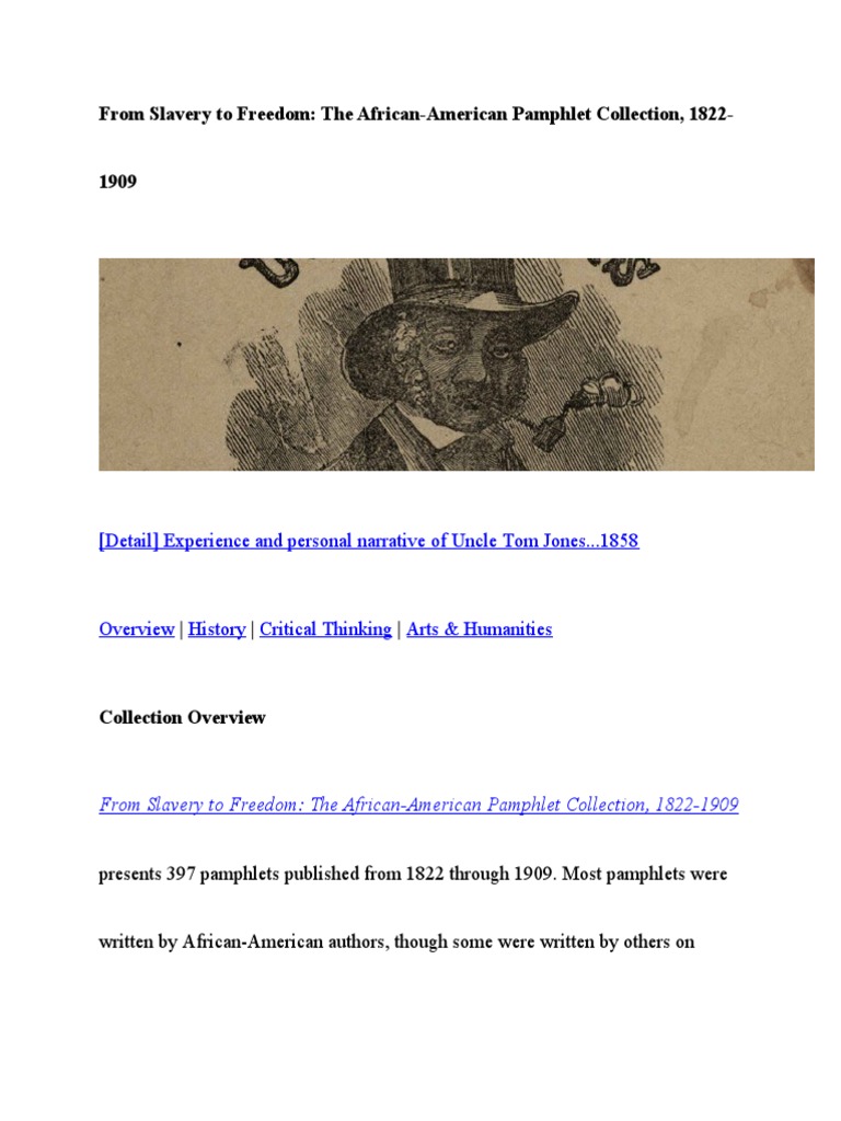 From Slavery To Freedom | PDF | Abolitionism In The United States ...