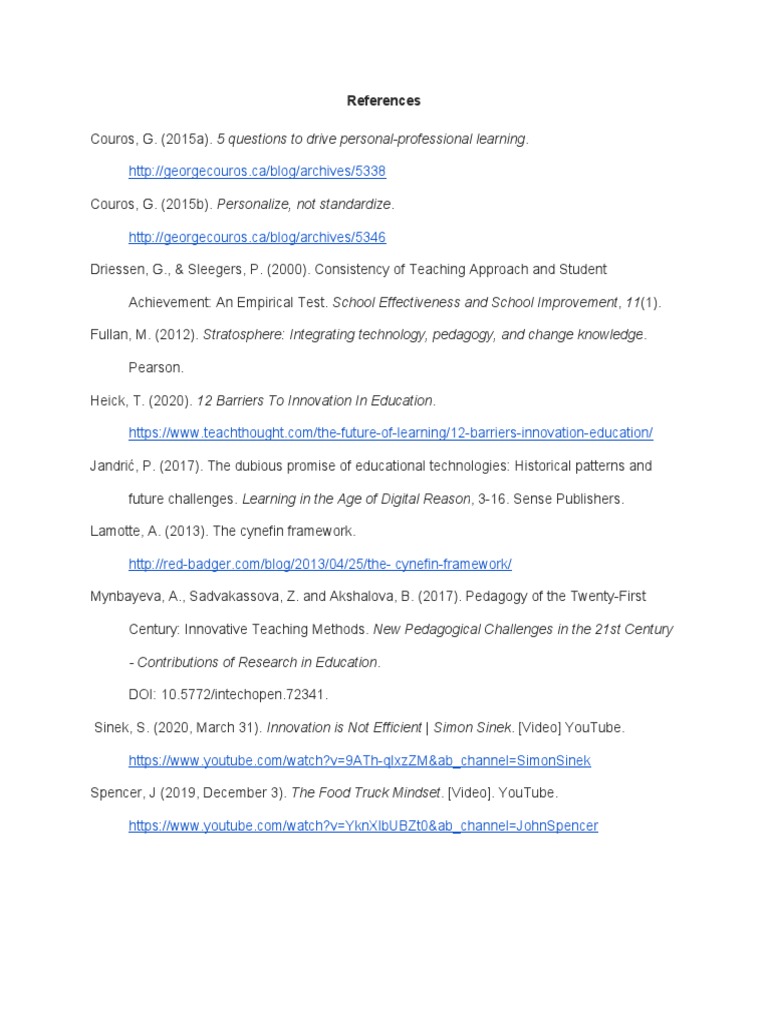 Innovation References | PDF | Career & Growth | Social Science