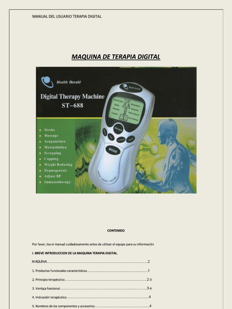 Manual en Español de "Digital Therapy Machine" | PDF