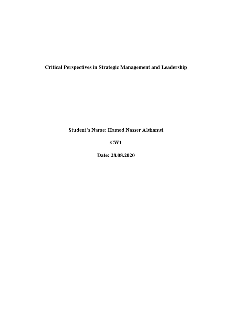 CW1 PDF | PDF | Career & Growth