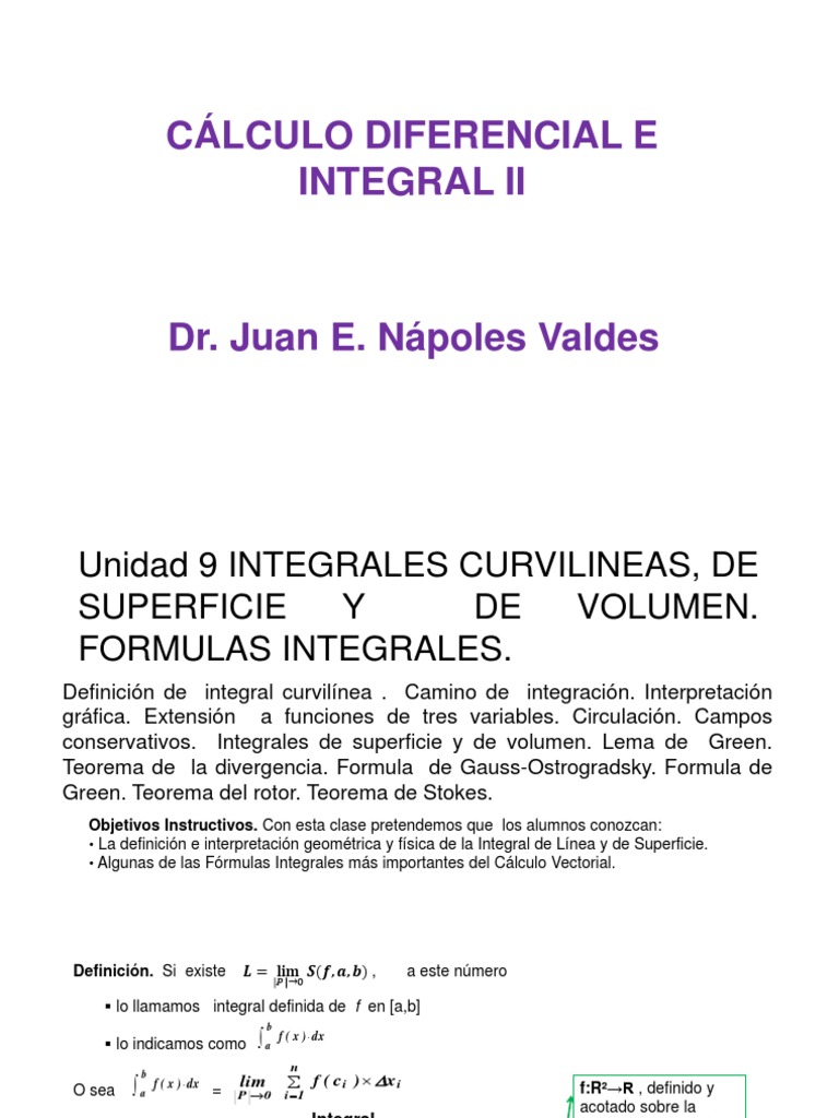Clase 11 | PDF | Integral | Vector Euclidiano