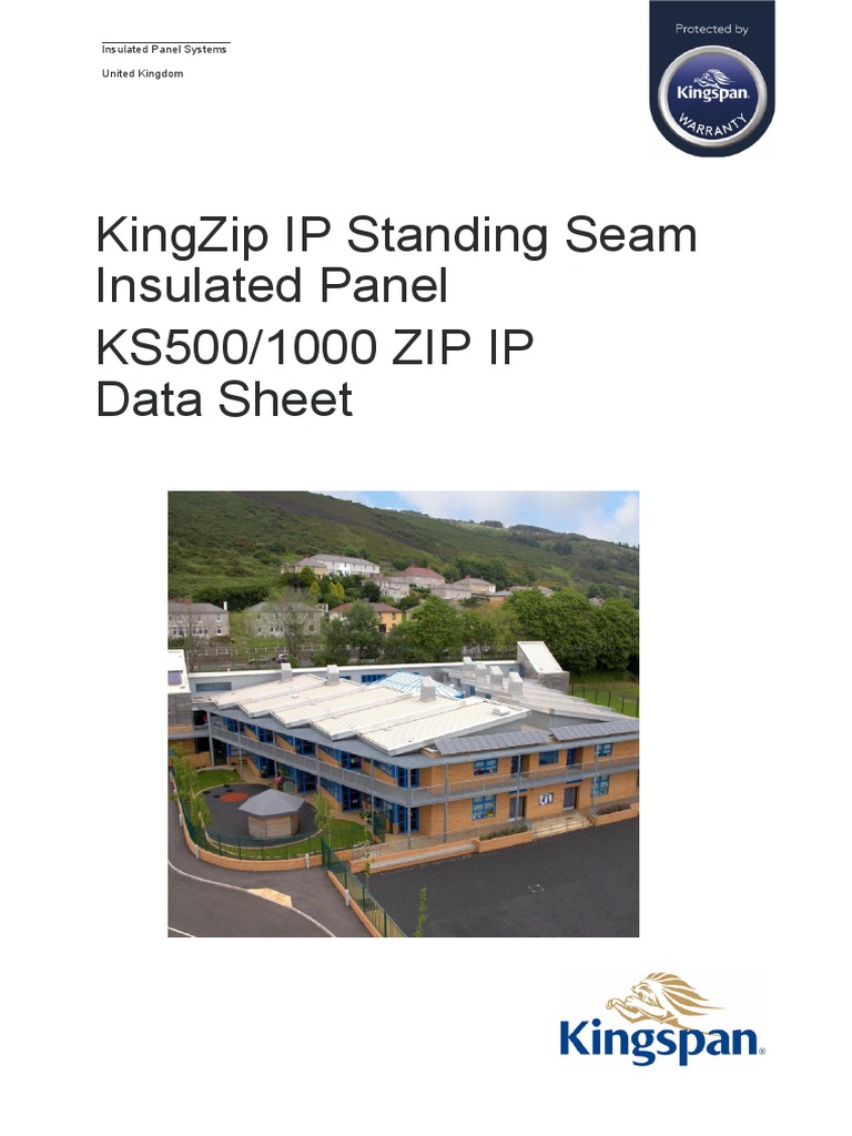 Kingspan PIR Datasheet King Zip Roof July 2020 | PDF | Sheet Metal ...