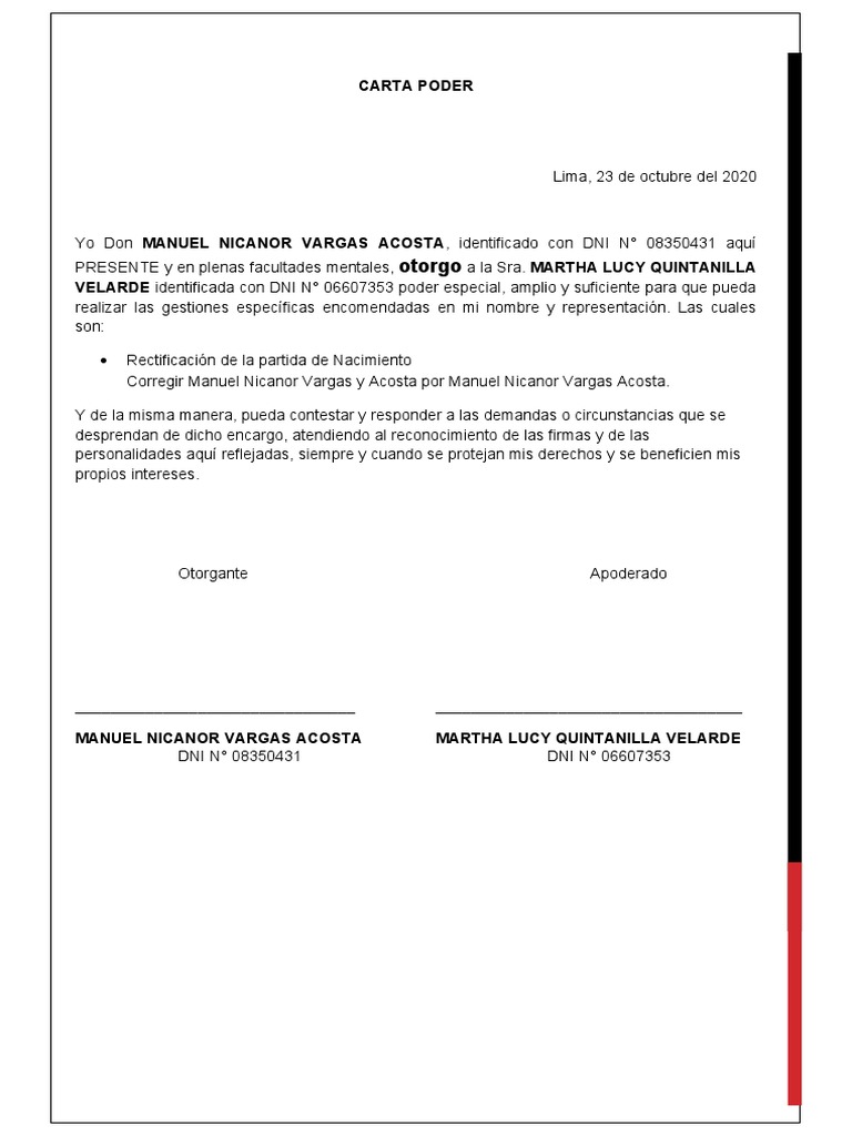 Carta Poder Simple | PDF