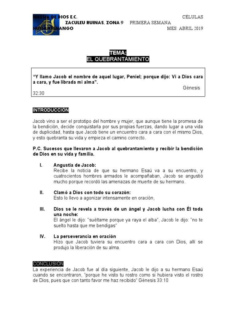 TEMA El Quebrantamiento | PDF
