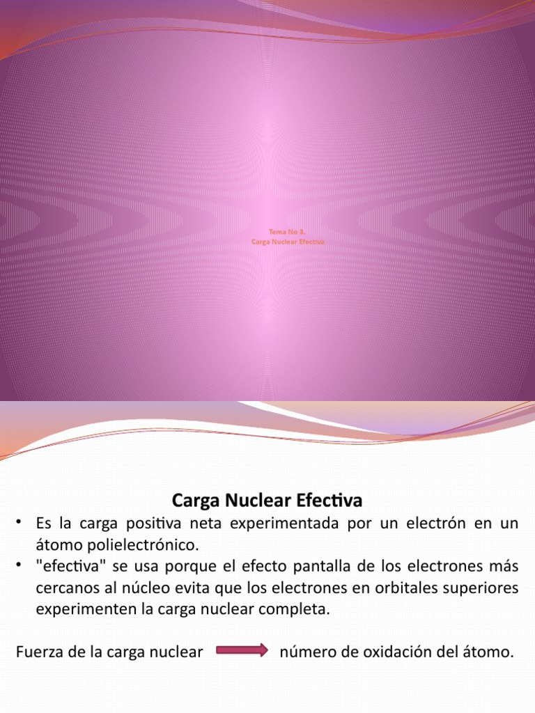 3 Carga Nuclear Efectiva Final | PDF | Núcleo atómico | Mecánica cuántica