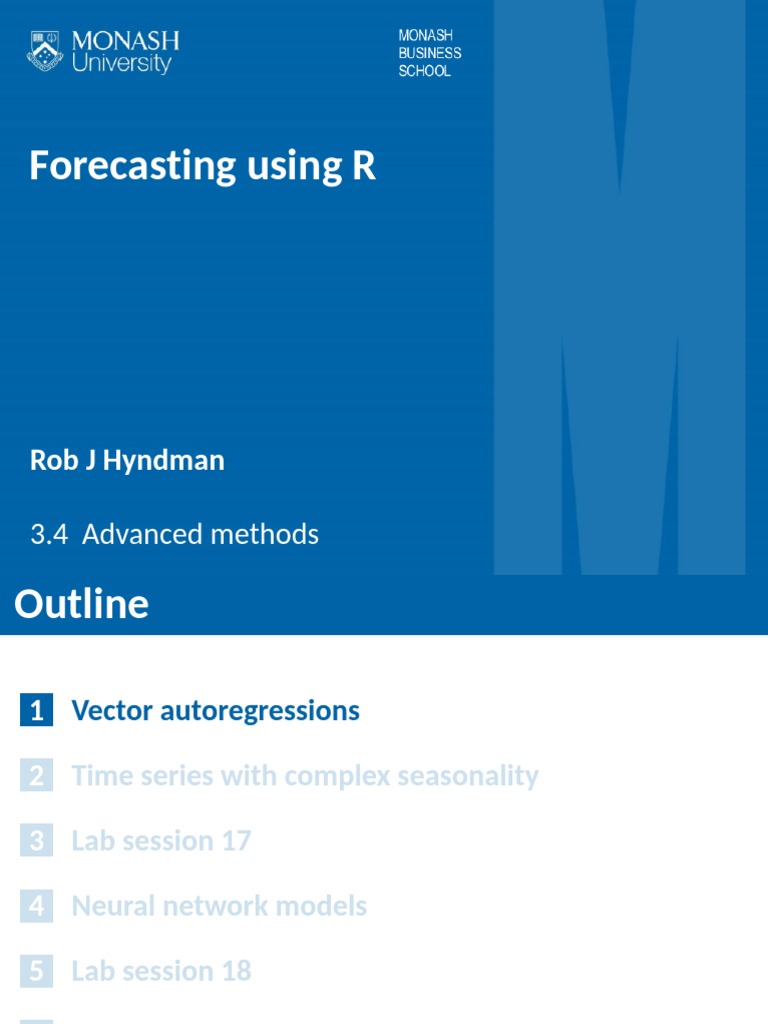 Forecasting Using R: Rob J Hyndman | PDF | Vector Autoregression ...