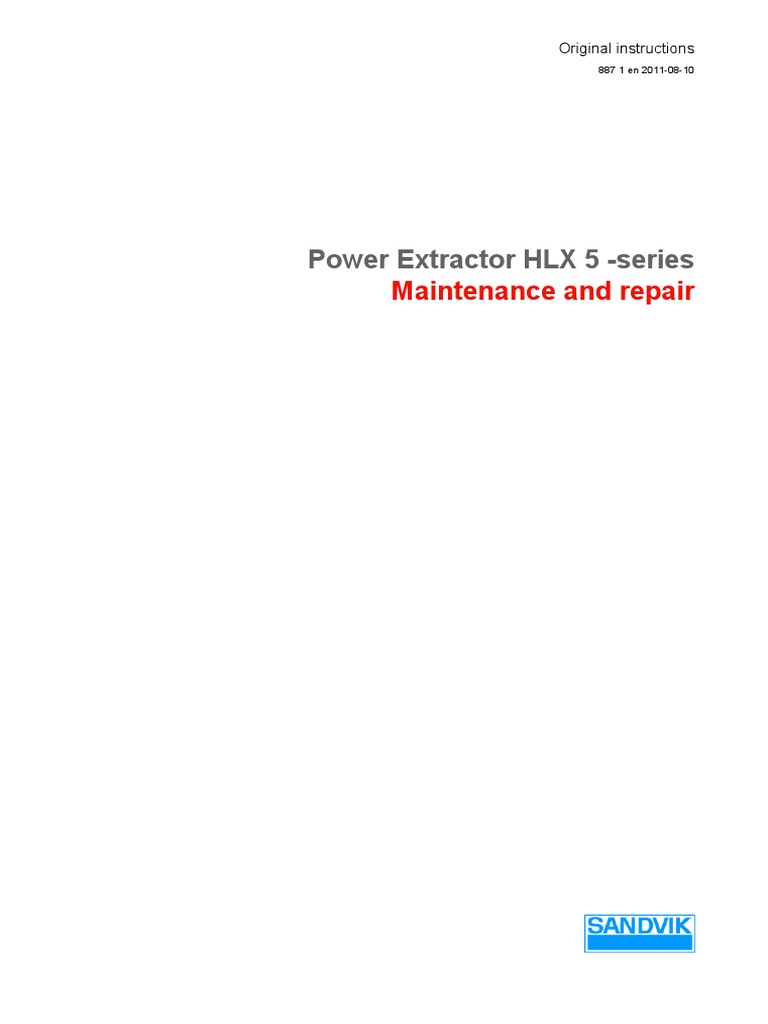 S03 Power Extractor HLX5 PE | PDF | Bearing (Mechanical) | Screw