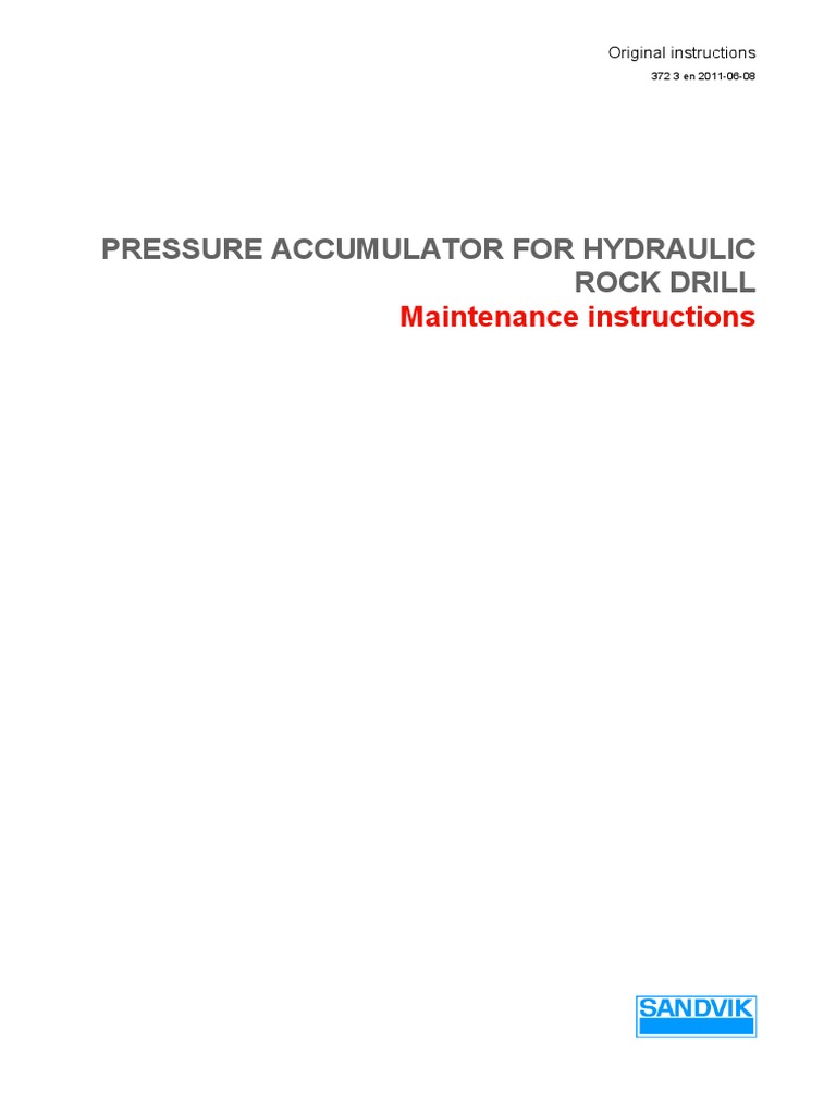 S03 Pressure Accumulator For Hydraulic | PDF | Valve | Pressure Measurement
