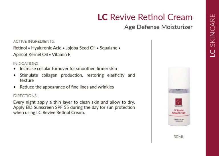 LC Revive Retinol Cream Details | PDF | Wellness