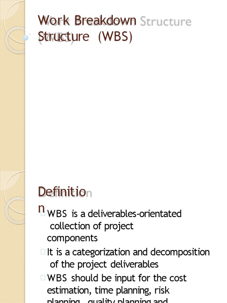 Work Breakdown Structure (WBS) | PDF | Systems Theory | Systems Science