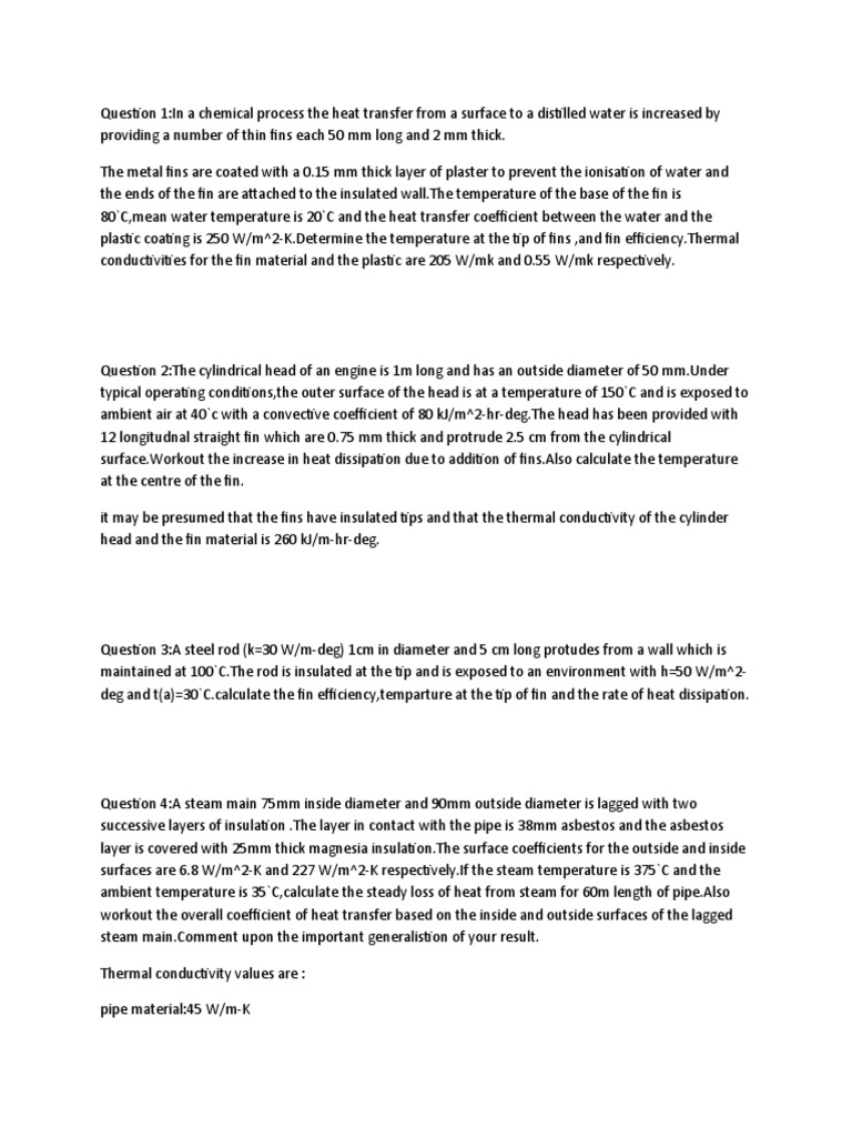 HMT | PDF | Thermal Insulation | Thermal Conductivity