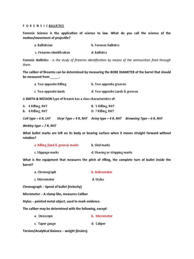 Forensic Ballistics - Is The Study of Firearms Identification by Means ...