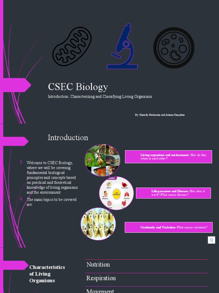 CSEC Biology Introduction - Lesson 1 | PDF | Organisms | Life