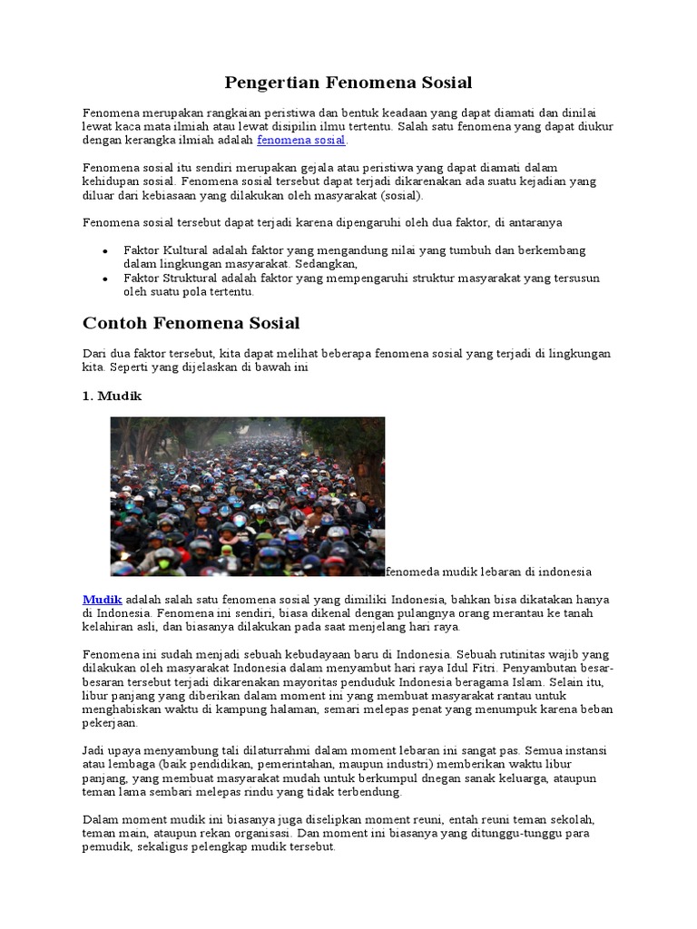 Fenomena Sosial | PDF | Ilmu Sosial | Pengembangan Diri