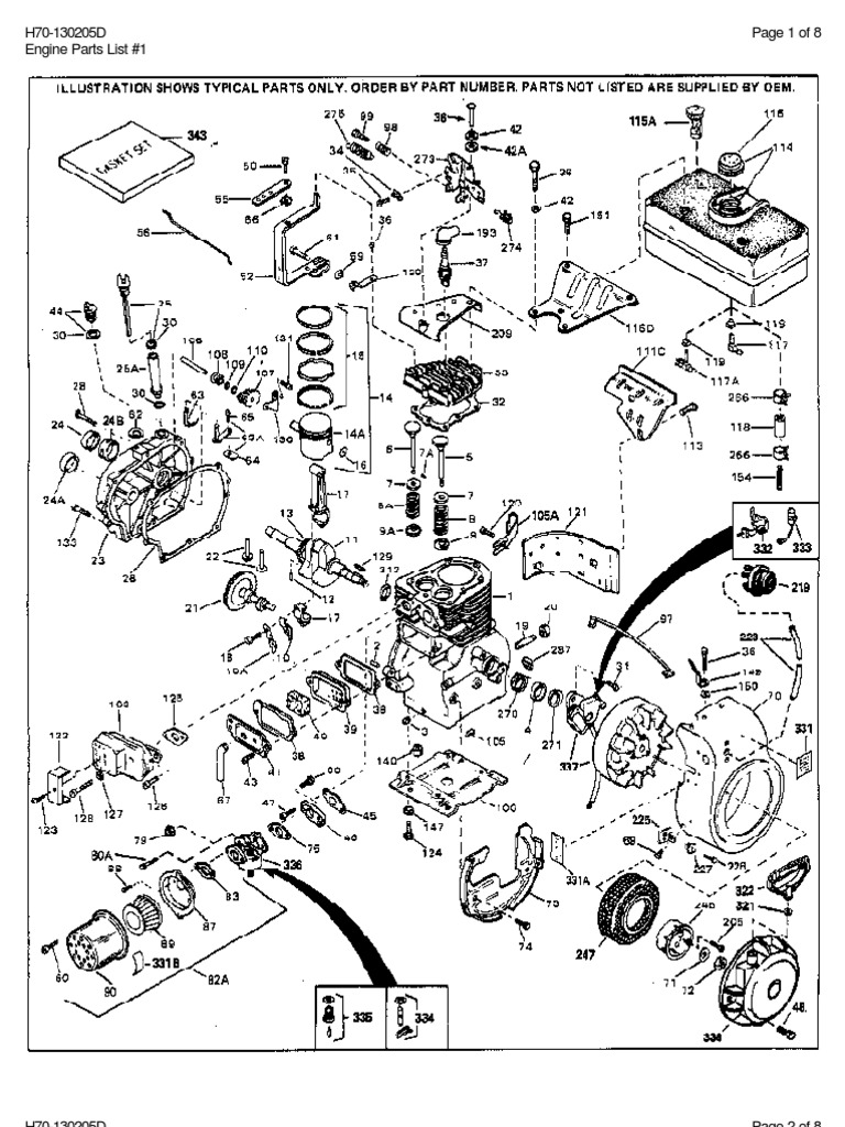 CRAFTSMAN-MODEL-143.666382-PARTS-LIST | Piston | Cylinder (Engine)